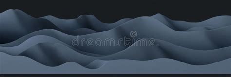 Curving Lines Depicting The Motion Of Oceanic Currents Using Fluid Dynamics And Gradients Stock