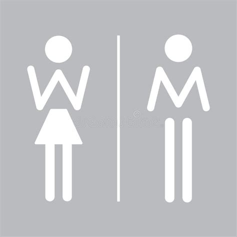 Modern Male And Female WC Icon Bathroom Sign Stock Vector Illustration Of Style Typography