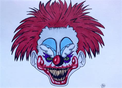 Scary Clown Drawing By Jrvasco Dragoart