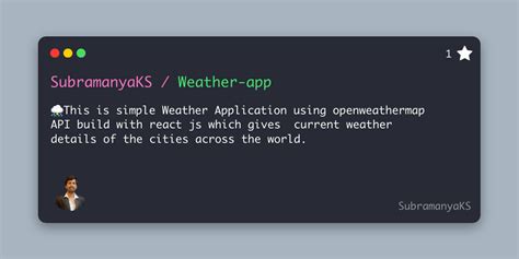React Weather Application GitHub Topics GitHub