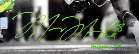Marcus Mariota Autographed 16x20 Photo Oregon Ducks Heisman 14 Mm
