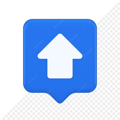 Premium Psd Arrow Up Button Directional Pointer Cyberspace Cursor 3d Realistic Speech Bubble Icon