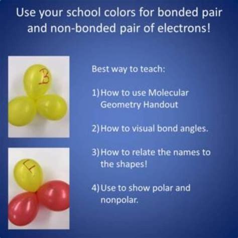 Vsepr Theory Balloon Molecular Geometry Lab Ppt Warm Up Exit Ticket Keys