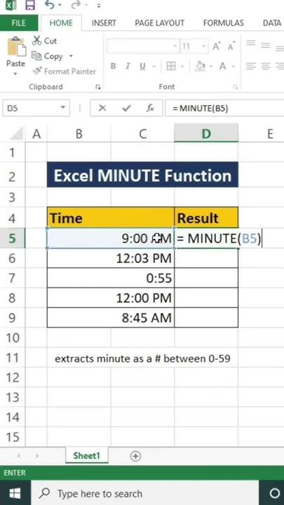 how to find minutes in excel shorts excel shortfeed msexcel ytshort exceltutorial youtube