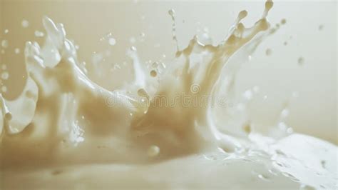 A Small Splatter Of Milk On A Clean White Surface Stock Image Image