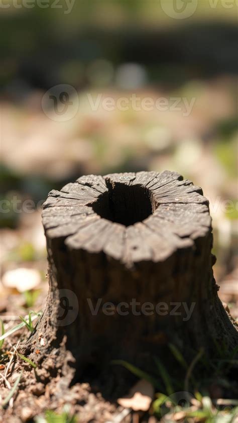 Closeup Of A Tree Stump With A Hole In The Center 49482722 Stock Photo At Vecteezy