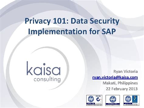 Privacy 101 Data Security Implementation For Sap Ryan