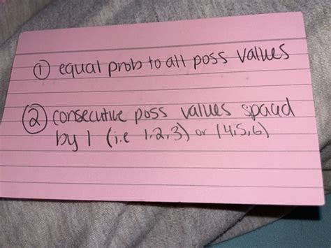 discrete distributions flashcards quizlet