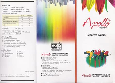 Apollo Reactive Dyestuffs Tradekorea