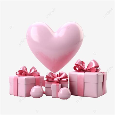선물로 발렌타인 데이에 핑크 하트의 3d 렌더링 하트 풍선 귀여운 하트 하트 카드 Png 일러스트 및 이미지 에 대한 무료 다운로드 Pngtree