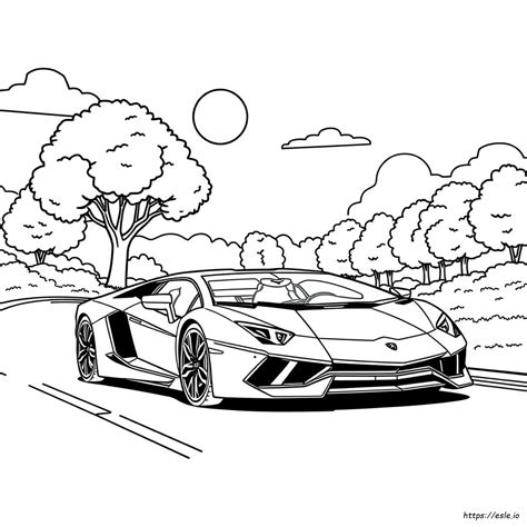 Lamborghini Aventador Ausmalbild