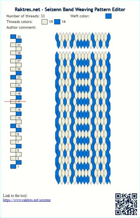 Blue And White Inkle Weaving Pattern
