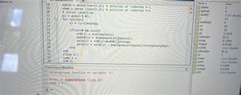 Solved Command Window Unrecogntzed Function Or Variable X