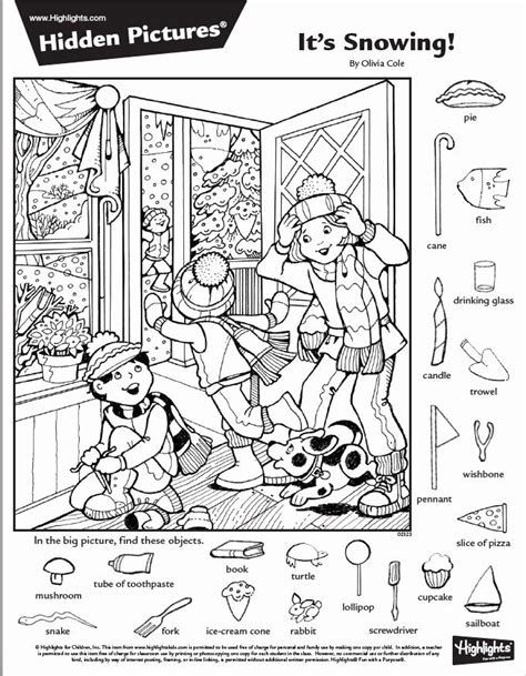 Free Hidden Highlights Pictures Printable Worksheets