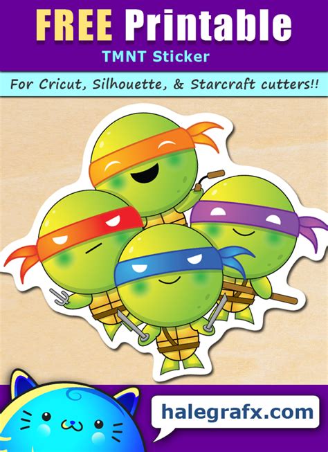 Free Printable Teenage Mutant Ninja Turtles Sticker