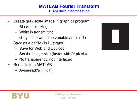 Ppt Using Matlab To Compute Diffraction Patterns Of Complex Apertures