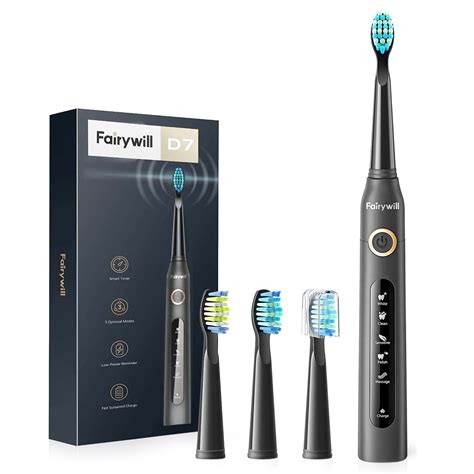 Fairywill D7 Electric Sonic Toothbrush Black