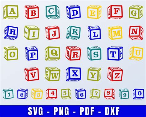 Blocks Font Svg Toy Blocks Font Svg Alphabet Blocks Svg Toy Block Block Alphabet Clipart