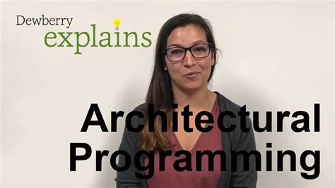 What Is Architectural Programming Youtube