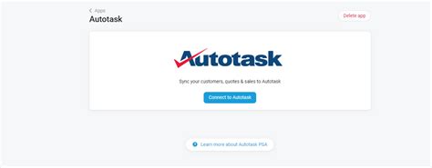Setting Up The Autotask Integration