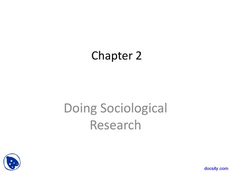 Sociological Research Introduction Sociology Lecture Slides