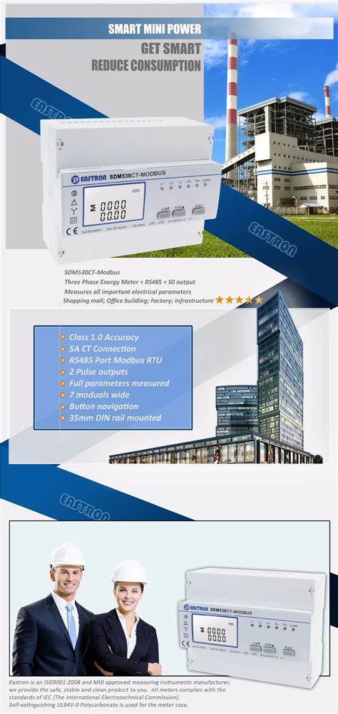 Sdm Ct Modbus Smart Meter Accurate Three Phase Energy Measurement