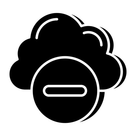 An Icon Design Of Cloud Remove Vector Art At Vecteezy