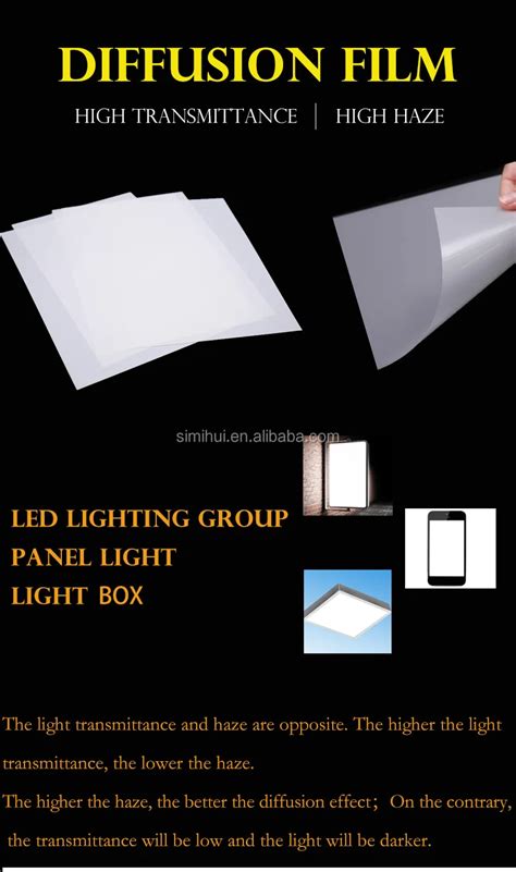 Custom Processing Backlight Lcd Diffuser Sheet Led Diffusion Film For Light Guide Plate Mobile