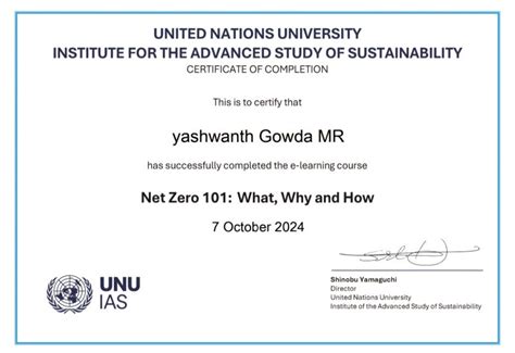 Netzero Sustainability Climateaction Futurefocused Yashwanth Gowda Mr