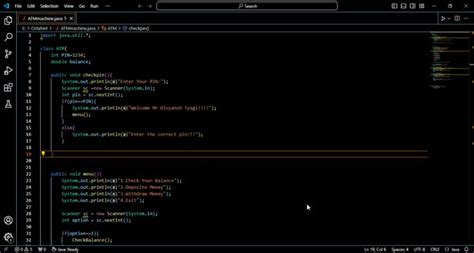 Divyansh Tyagi On Linkedin Java Programming Atm Oop