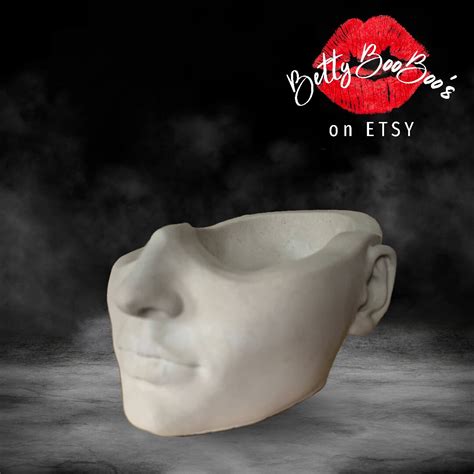 Small Face Planter Pot Garden Oddity Female Nose Mouth Ears Etsy