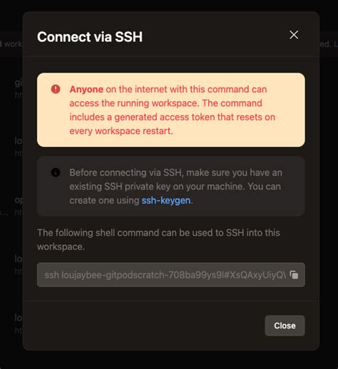 Clarify Update Copy Text For Ssh Keygen · Issue 10106 · Gitpod Iogitpod · Github