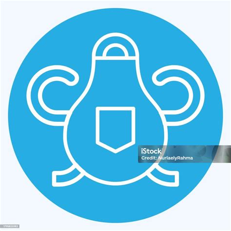 아이콘 보호 앞치마 용접기 장비 기호와 관련이 있습니다 파란 눈 스타일 심플한 디자인 편집 가능 간단한 일러스트레이션 가리기에 대한 스톡 벡터 아트 및 기타 이미지 Istock