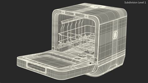 Compact Table Top Dishwasher 3d Model 49 3ds Blend C4d Fbx Max