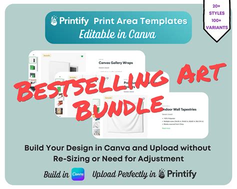 Design Templates For Printifys Bestselling Art Bundle Editable In