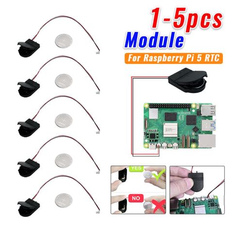 for raspberry pi 5 rtc battery box real time clock holder with battery