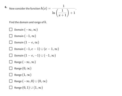 solved now consider the function h x 1ln 1x 1 1 find the