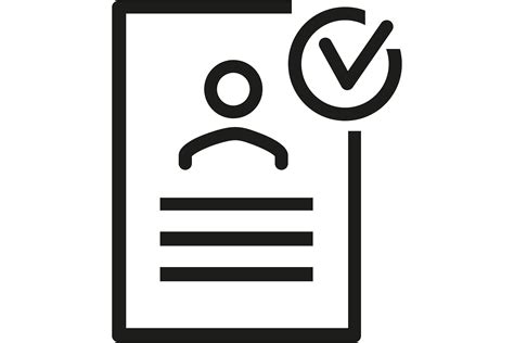 Approved Resume Line Icon Document Cv Graphic By Pchvector
