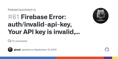 Firebase Error Authinvalid Api Key Your Api Key Is Invalid Please