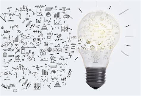 Business Graph With Light Bulb Concept For Idea Innovation Stock Image Image Of