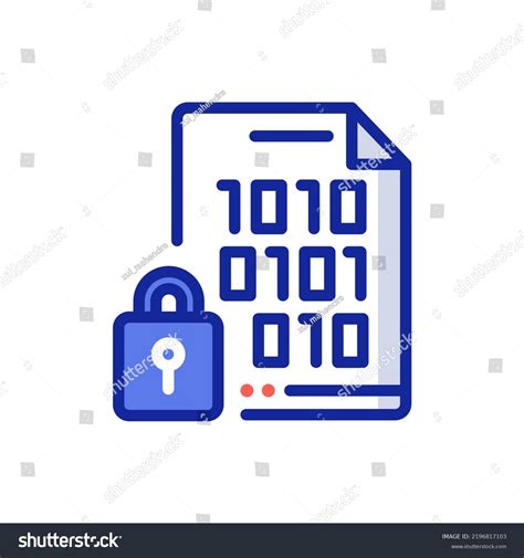 Data Encryption Icon Editable Stroke Stock Vector Royalty Free 2196817103 Shutterstock