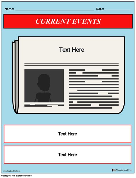 Free Current Events Worksheets Storyboardthat