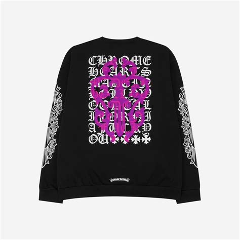 크롬하츠 아이 차트 대거 크루넥 스웨트셔츠 블랙 Chrome Hearts Kream