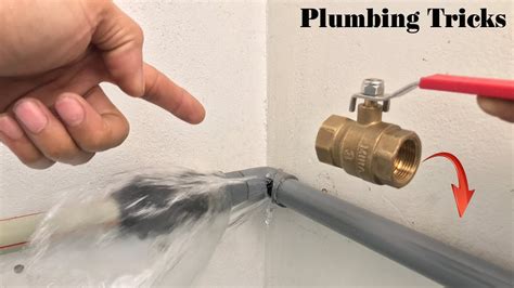 Plumber And Secret Tricks Install Stop Valve On Pvc Pipes In Case Of