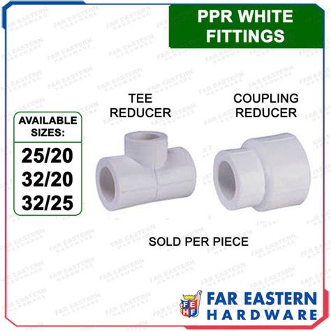 Ppr Pipe White Fittings Coupling Tee Reducer Lazada Ph