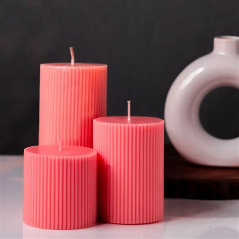 Rose Paraffin Wax Scented Pillar Candles At ₹ 25piece In New Delhi