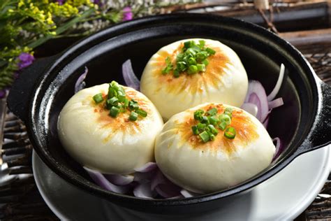 京葱生煎包 中国菜系 食品餐饮 摄影素材 汇图网www huitu
