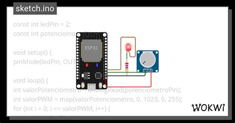 Led Potenciometro Wokwi Esp32 Stm32 Arduino Simulator