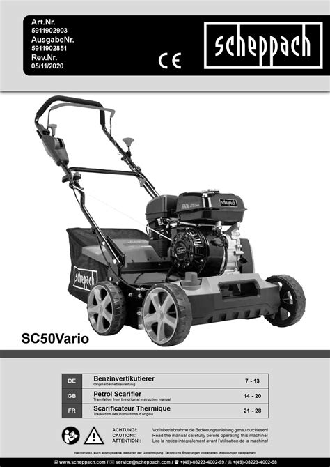 Scheppach Sc50vario Manual Pdf Download Manualslib