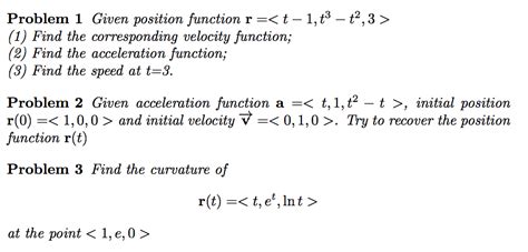 solved given position function r